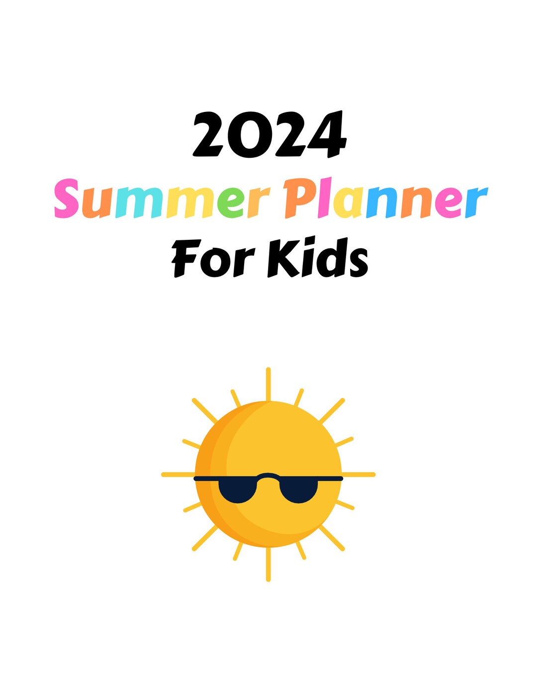 2024 Summer Planner for Kids - Etsy
