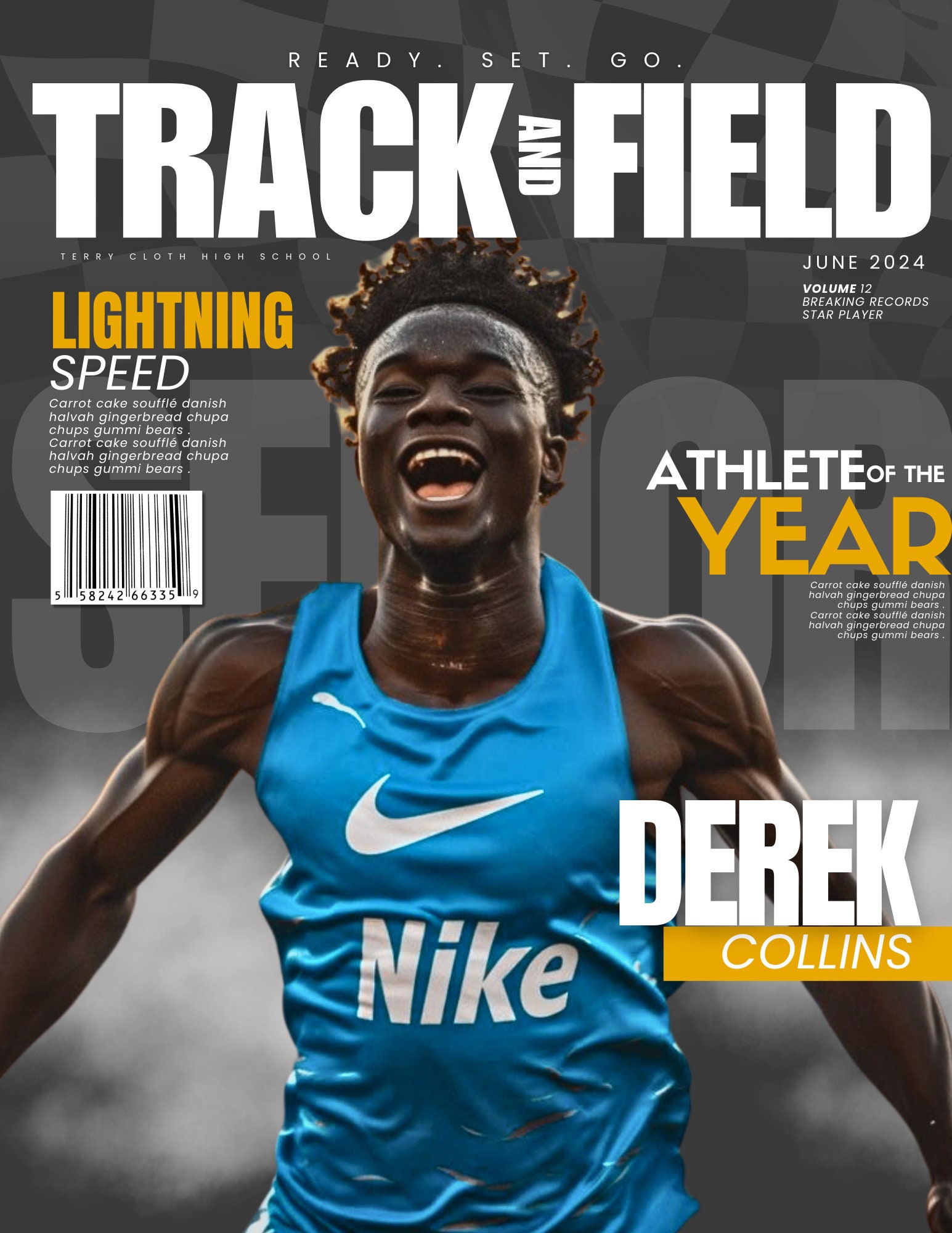 Sports Magazine Template, Custom Canva Cover, Digital Download, Youth ...