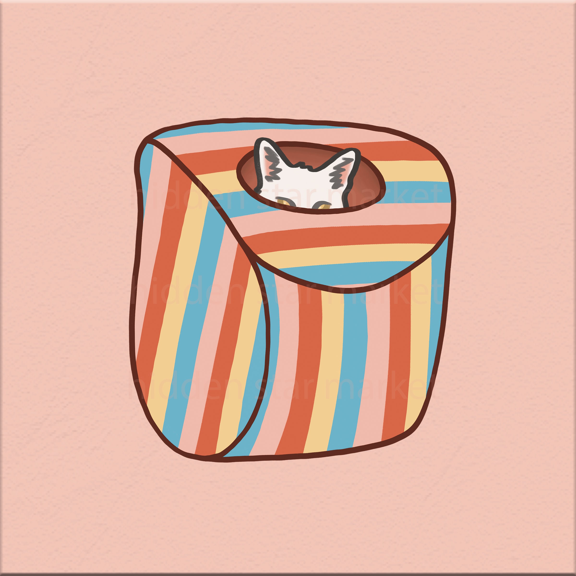 Cute Cat Vinyl Sticker Sheet | Sol - Etsy