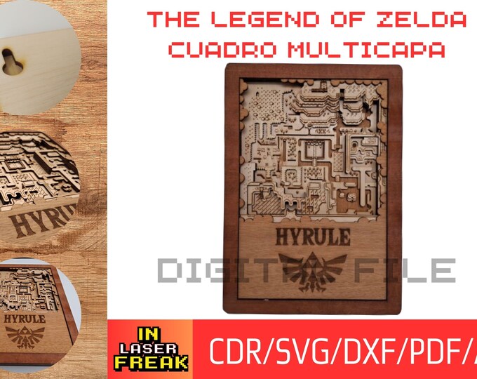 Multilayer Map the Legend of Zelda . LASER Cutting File. SVG, Dxf, Ai ...