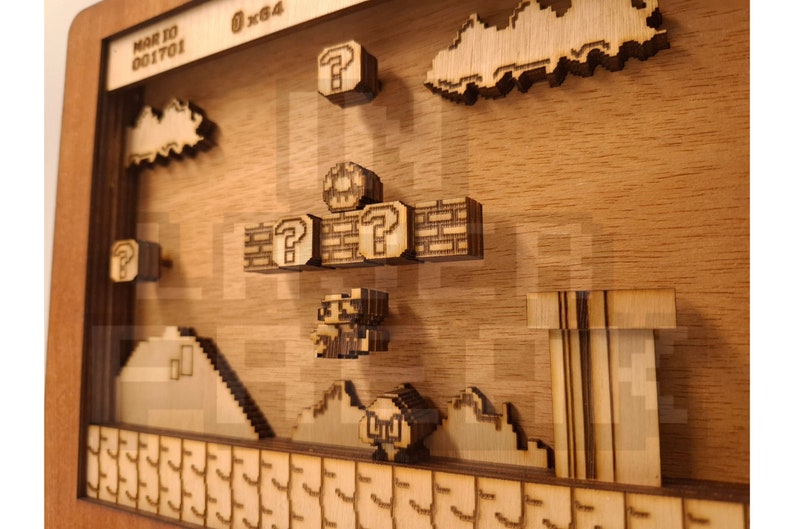 Multi-layer Mario Stage. Laser Cut File. SVG, DXF, AI, CDR, and PDF. 8 ...