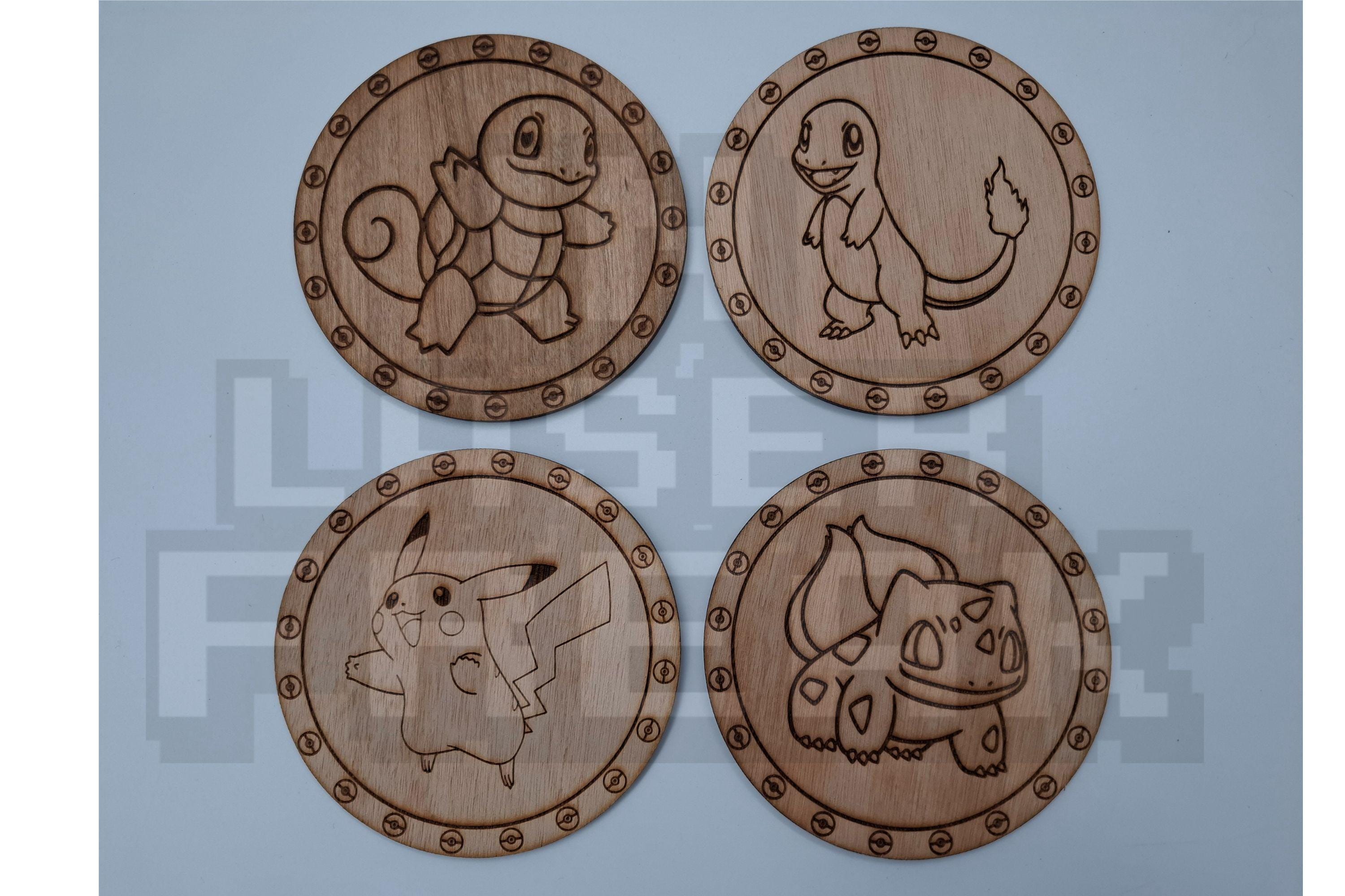 First Generation Pokemon + Pikachu + Base. 3mm Laser Cut File. SVG, CDR ...