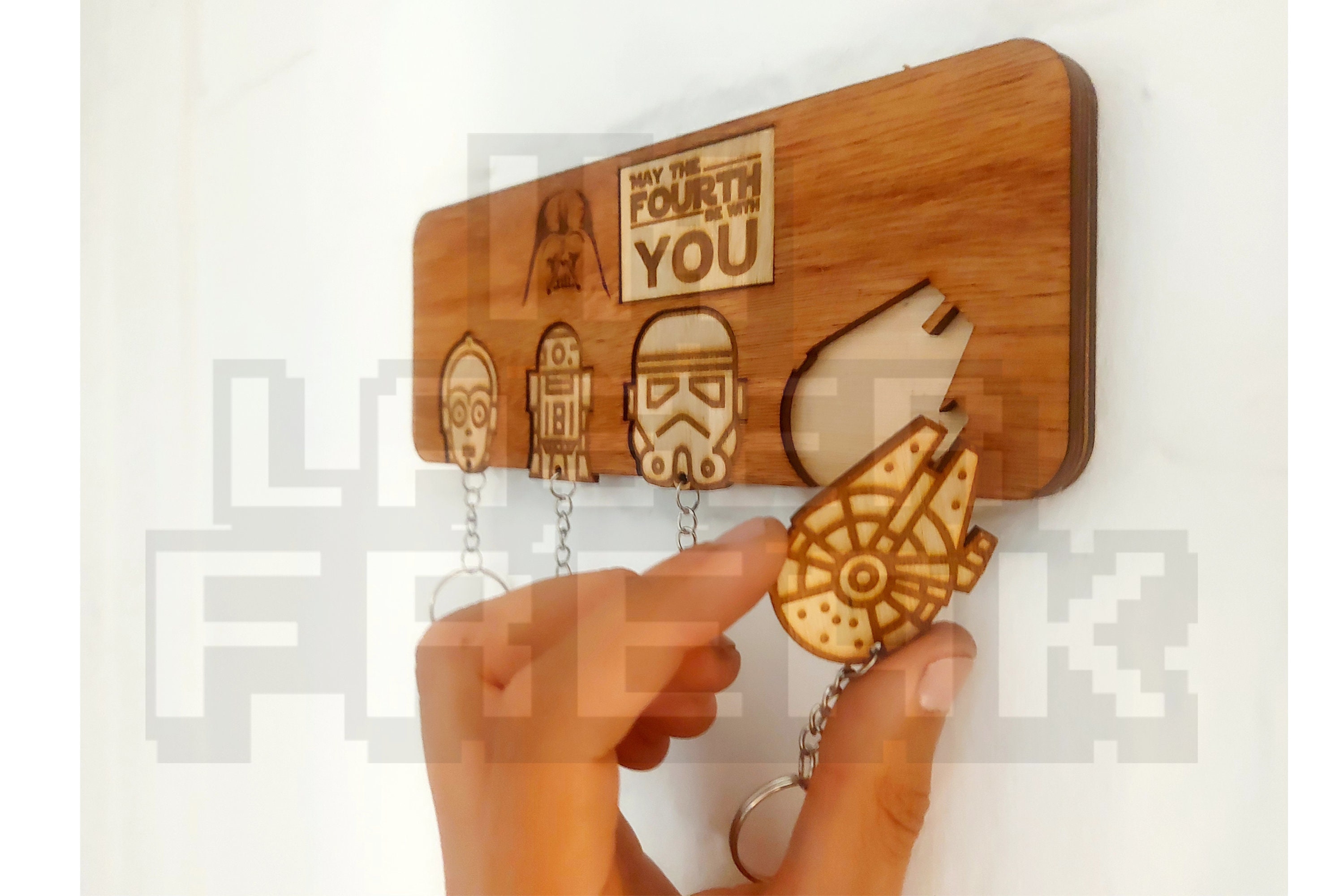 Star Wars. LASER Cut File. SVG, Dxf, Ai and Pdf. Star Wars Key Holder ...