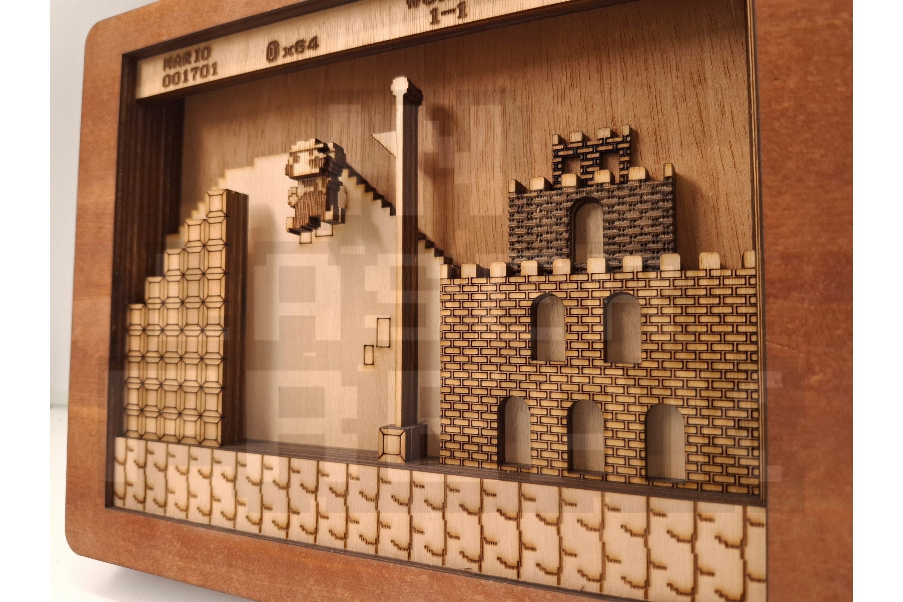 Multi-layer Mario Stage. Laser Cut File. SVG, DXF, AI, CDR, and PDF. 10 ...