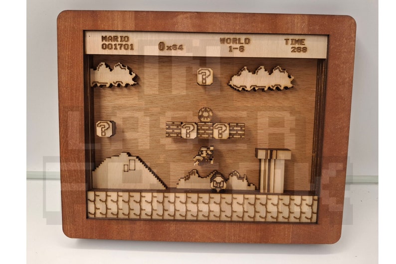 Multi-layer Mario Stage. Laser Cut File. SVG, DXF, AI, CDR, and PDF. 8 ...