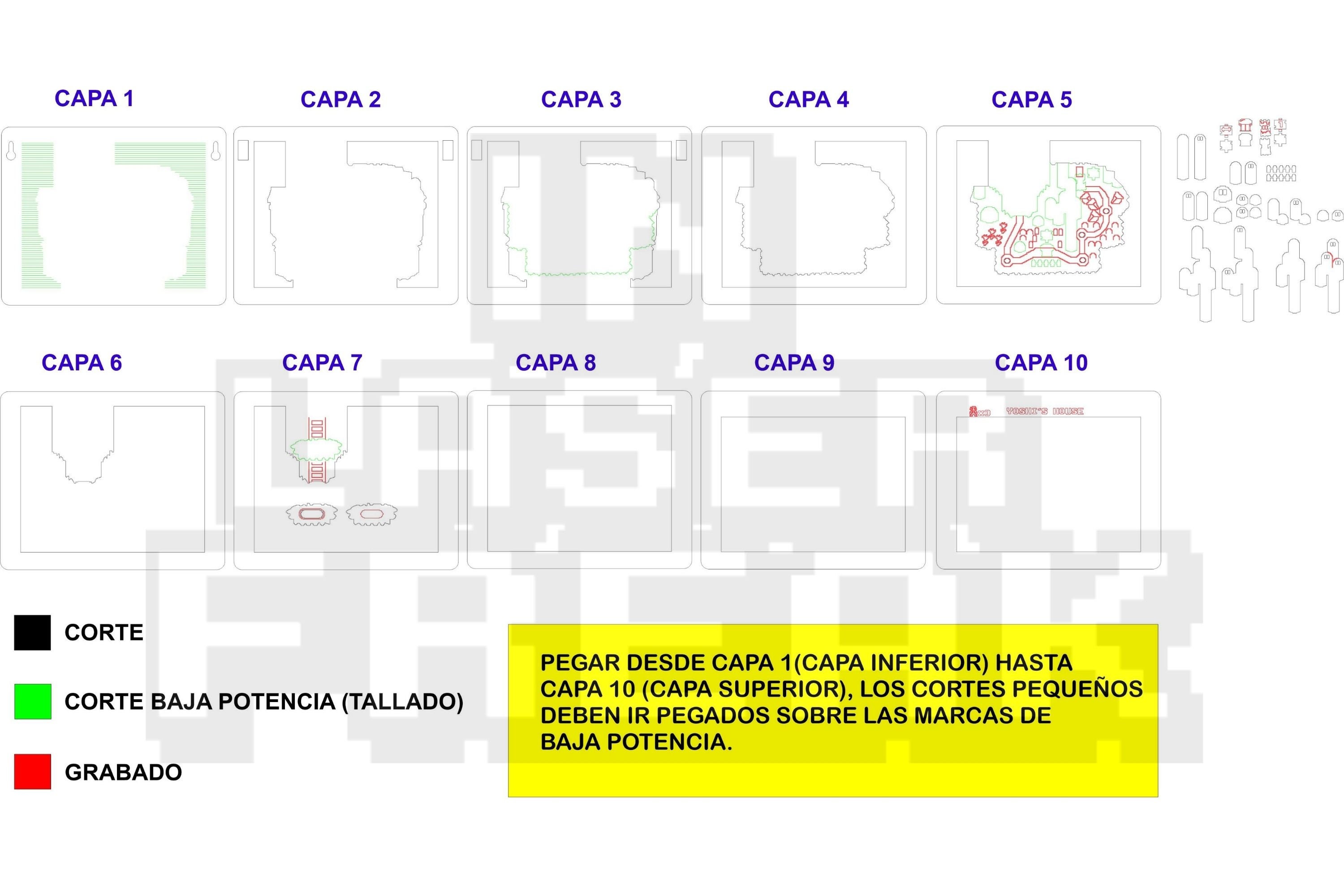 Mario Bowser Multi-layer Stage. Laser Cut File. SVG, DXF, AI, CDR, and ...