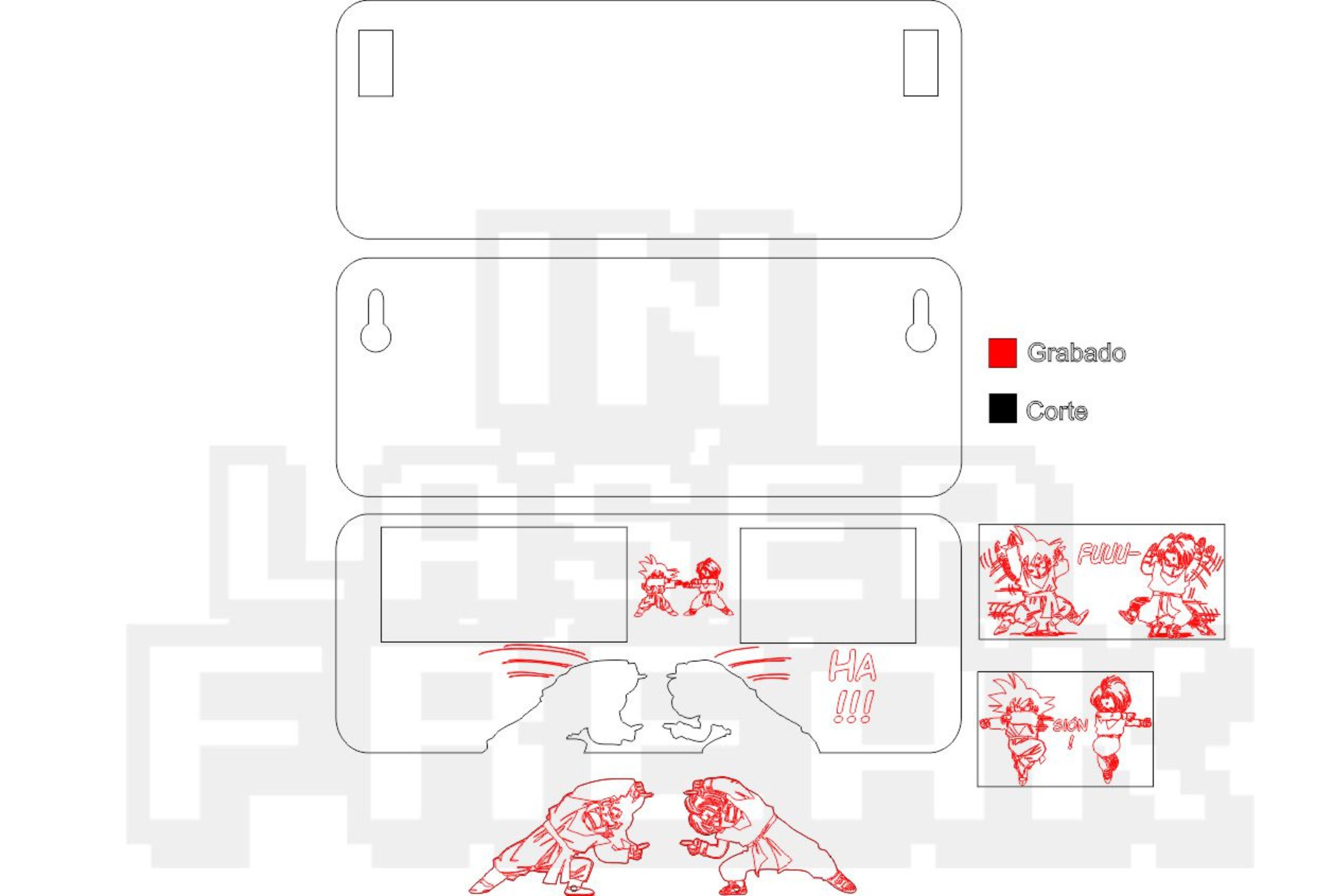 Goten and Trunks Fusion. Laser Cut File. SVG, DXF, AI, and PDF. Fusion ...