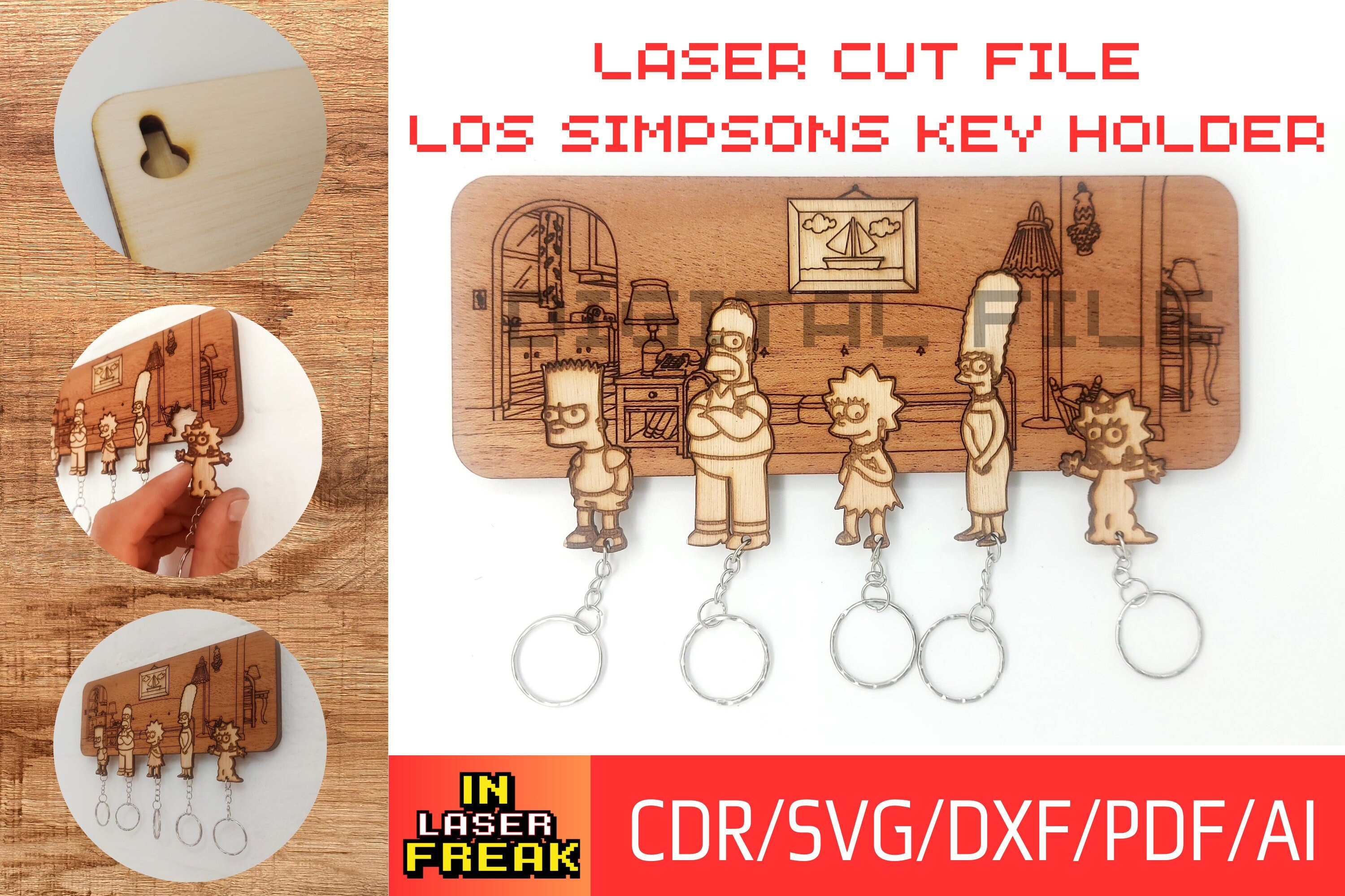 The Simpsons Simpsons Family. LASER Cut File. SVG, Dxf, Ai and Pdf. the ...