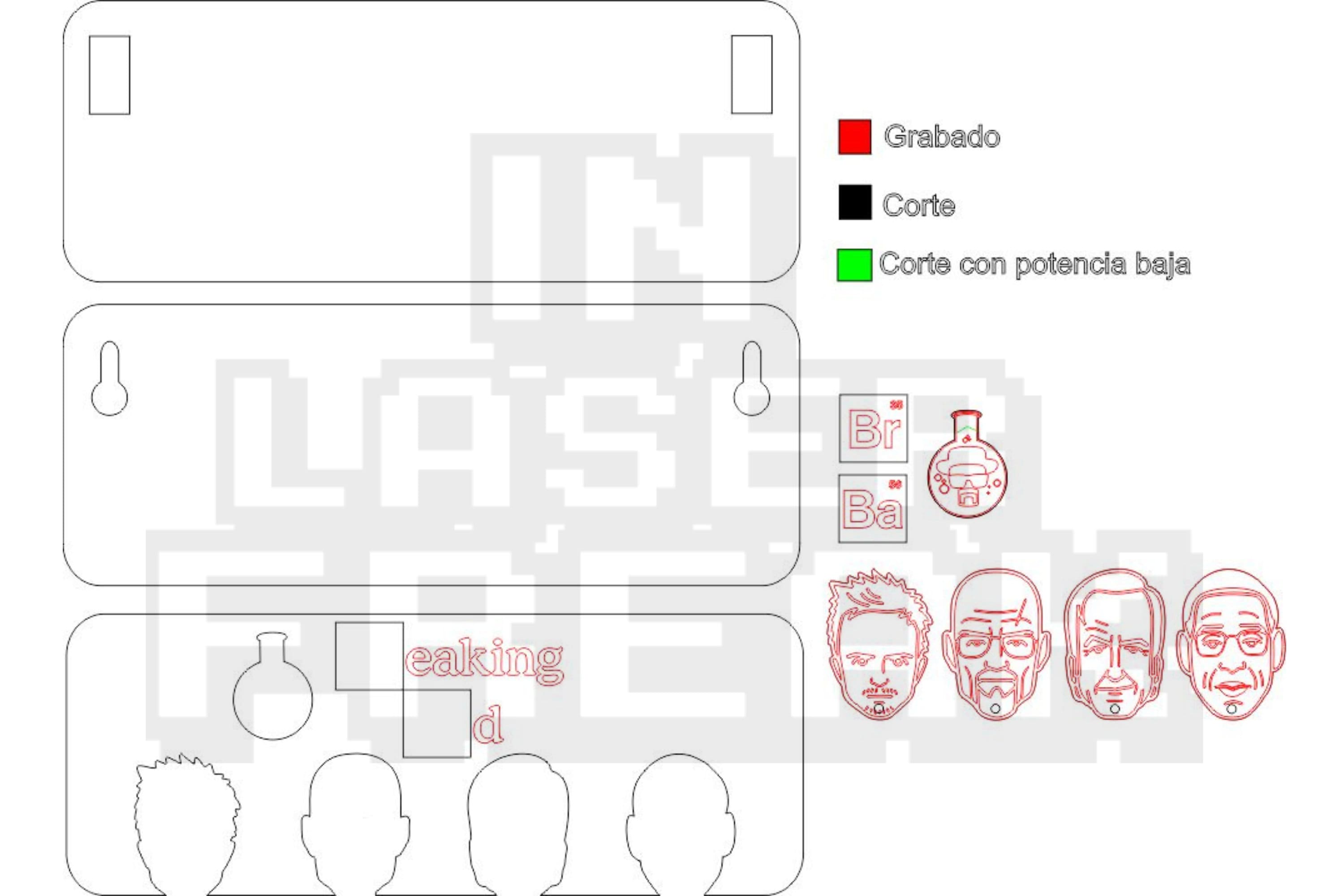 Breaking Bad. LASER Cut File. SVG, Dxf, Ai and Pdf. Breaking Bad Key ...