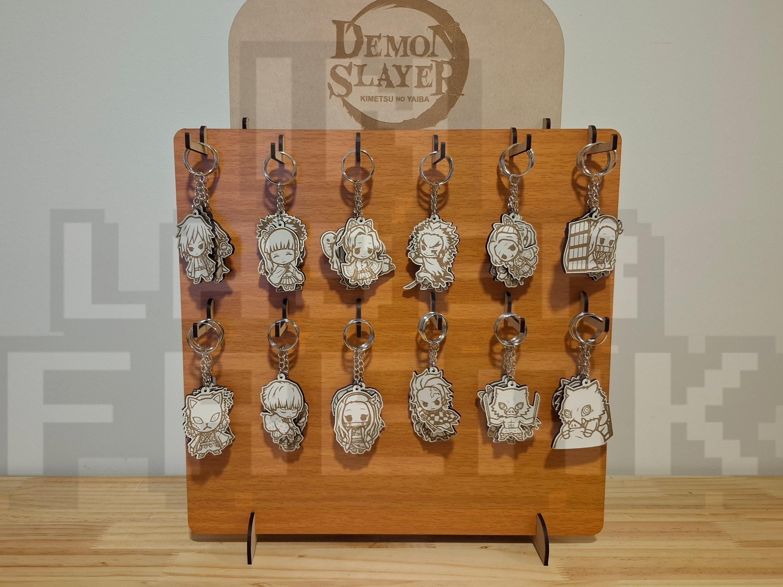 Anime Manga Demon Fighter Pack 36 Keychain + Display Stand. LASER Cut ...