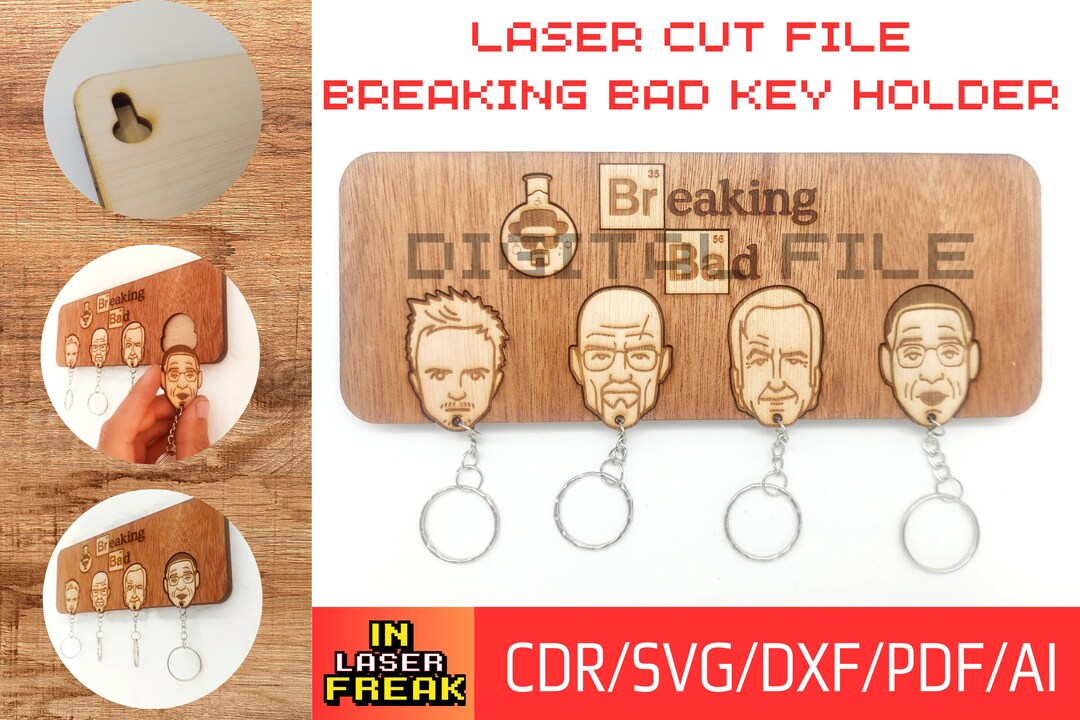 Breaking Bad. LASER Cut File. SVG, Dxf, Ai and Pdf. Breaking Bad Key ...
