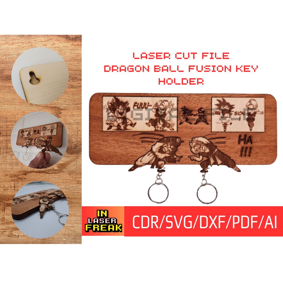 Goten and Trunks Fusion. Laser Cut File. SVG, DXF, AI, and PDF. Fusion ...