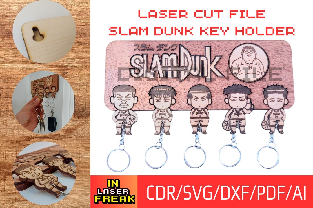 Slam Dunk. LASER Cut File. SVG, Dxf, Ai and Pdf. Anime Slam Dunk Key ...