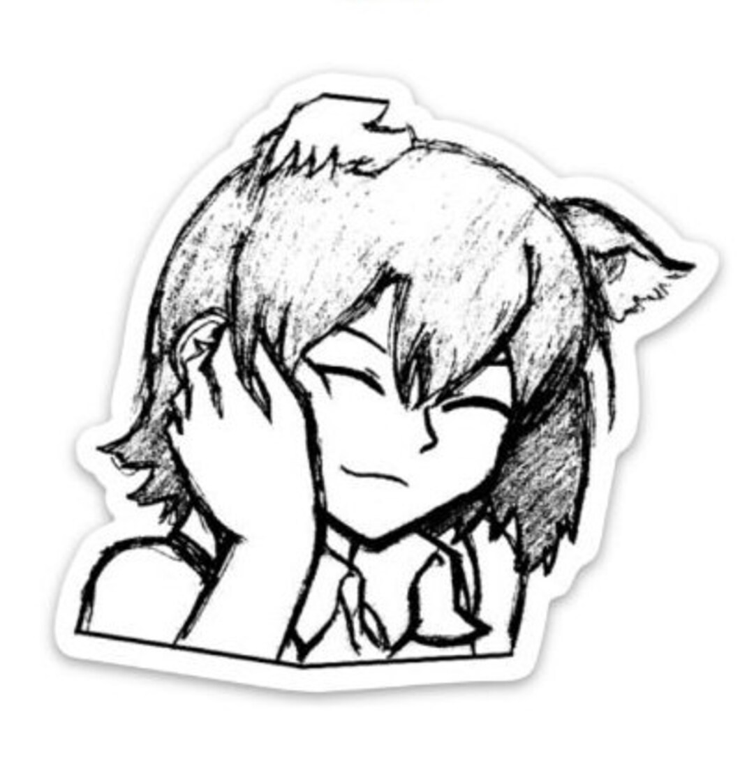 Cute Cat Girl Sticker - Etsy