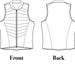 Running Vest Flat Technical Drawing Illustration, Mock-up Template for ...
