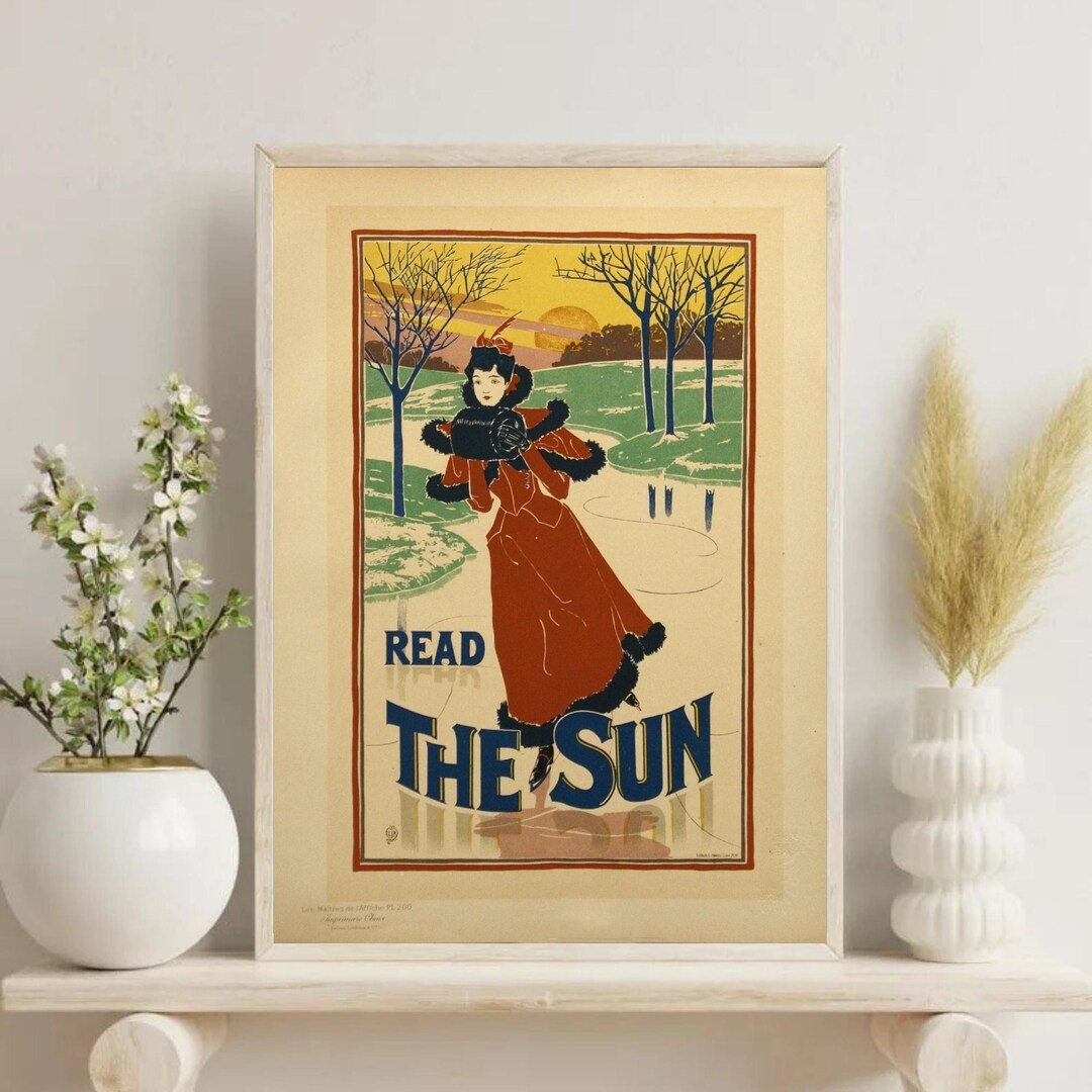 Vintage Poster the Sun, Louis Rhead 1900, Maitre De L'affiche Plate 200 ...