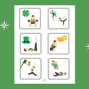 St. Patrick's Day Yoga Cards | Yoga Teacher | St. Patrick's Day Kids ...