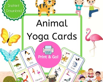 Zoo Animal Theme Yoga & Movement Cards for Preschool and Kindergarten ...