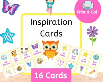 Yoga and Words of Affirmation Cards for Kids, Yoga Poses, Words of ...
