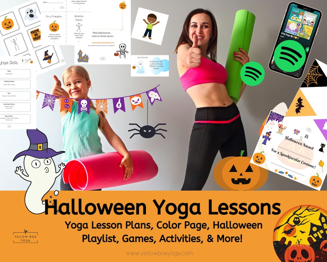 Halloween Yoga Lesson Plans | Yoga for Kids | Kids Yoga | Yoga Teacher ...