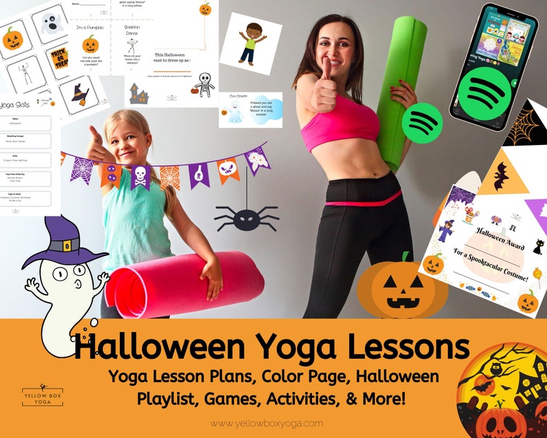Halloween Yoga Lesson Plans | Yoga for Kids | Kids Yoga | Yoga Teacher ...