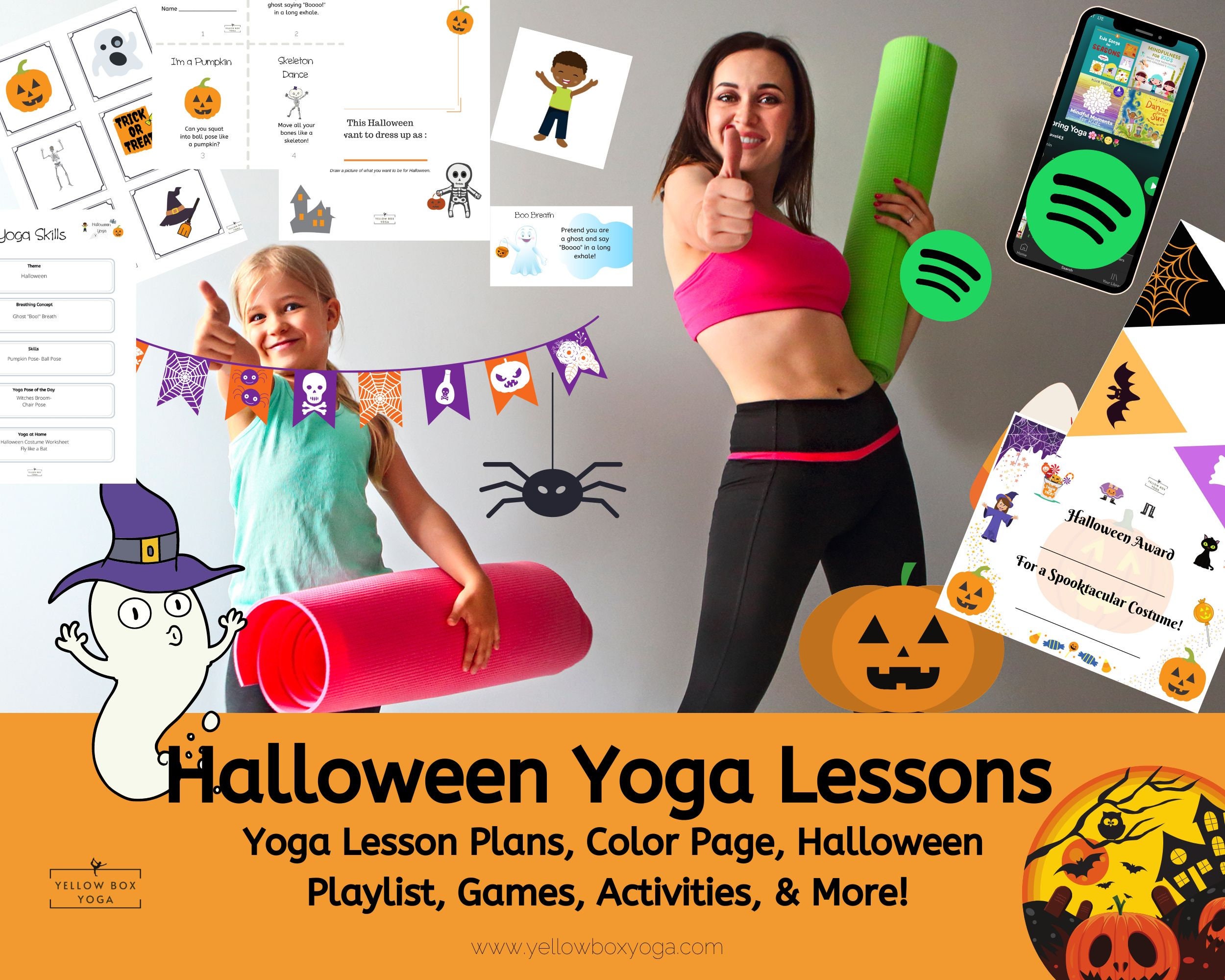 Halloween Yoga Lesson Plans | Yoga for Kids | Kids Yoga | Yoga Teacher ...