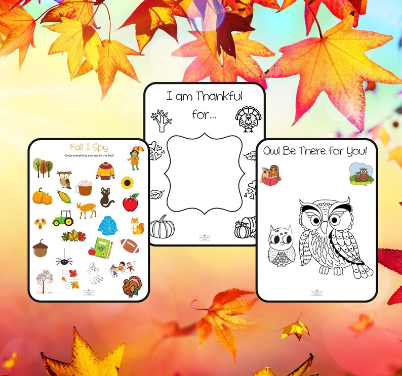 Fall Yoga Activity Pack, Fall Coloring Pages, Fall Yoga Lessons, Fall ...