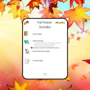 Fall Yoga Activity Pack, Fall Coloring Pages, Fall Yoga Lessons, Fall ...