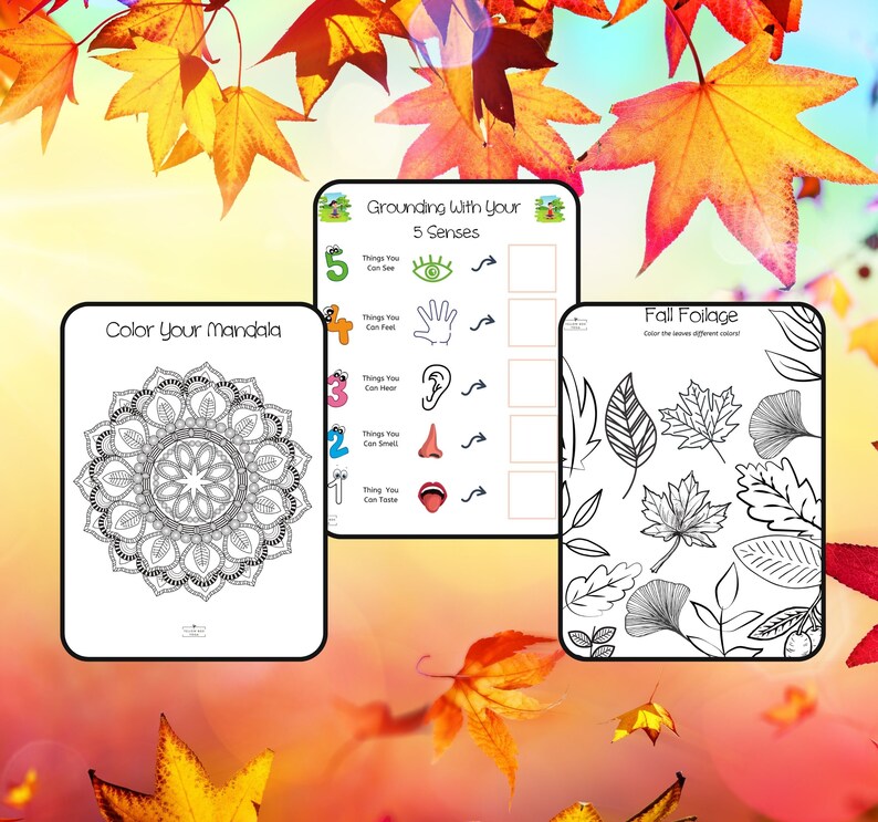 Fall Yoga Activity Pack, Fall Coloring Pages, Fall Yoga Lessons, Fall ...