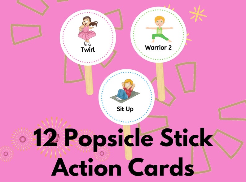 Popsicle Stick Action Cards for Kids | Fitness Cards | Printable | Yoga ...