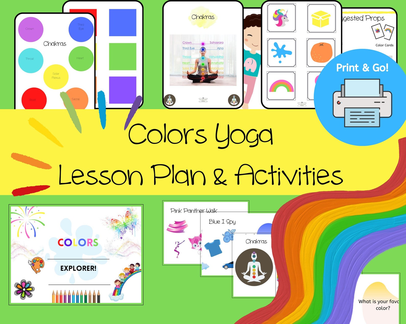 Colors Yoga Lesson for Kids | Yoga Kids Teacher | Yoga Teacher | Kids ...