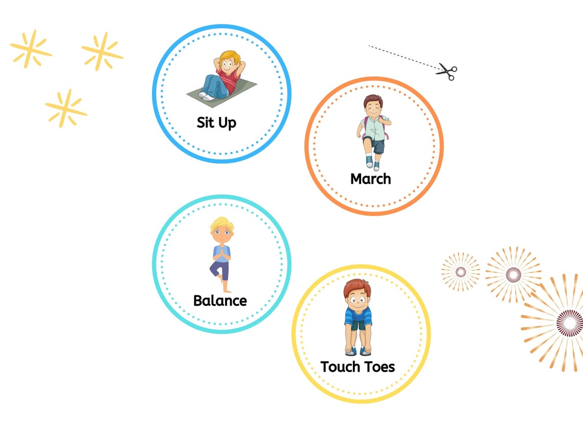 Popsicle Stick Action Cards for Kids | Fitness Cards | Printable | Yoga ...