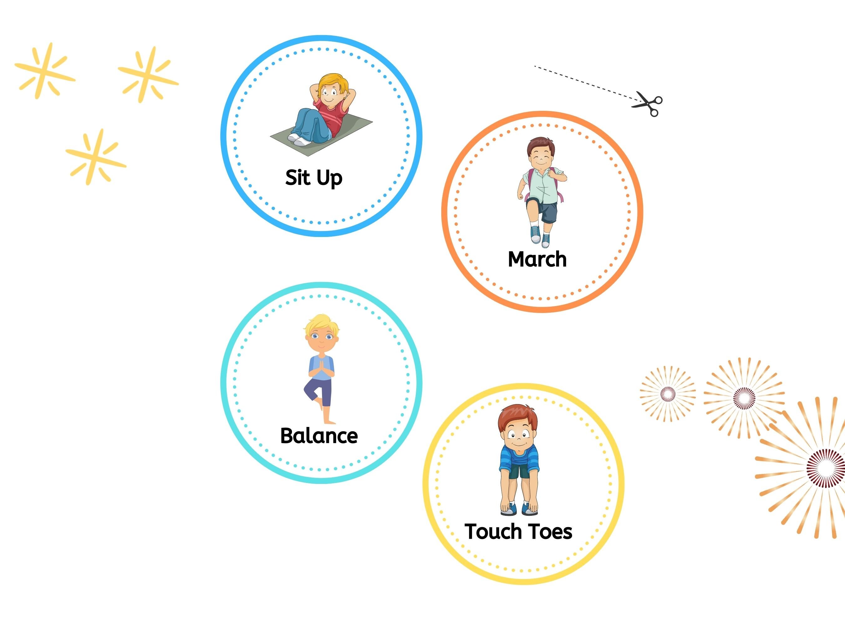 Popsicle Stick Action Cards for Kids | Fitness Cards | Printable | Yoga ...