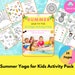 Summer Yoga 26 Page Activity Pack - Etsy