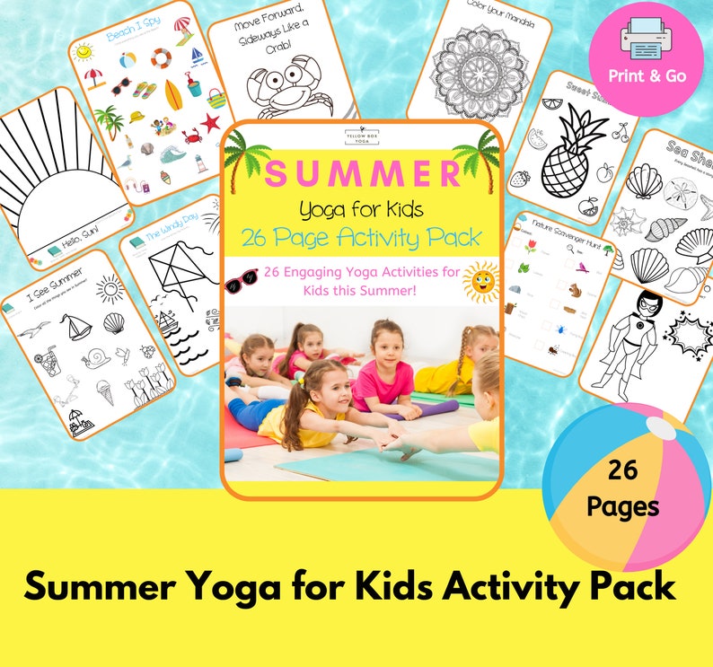 Summer Yoga 26 Page Activity Pack - Etsy
