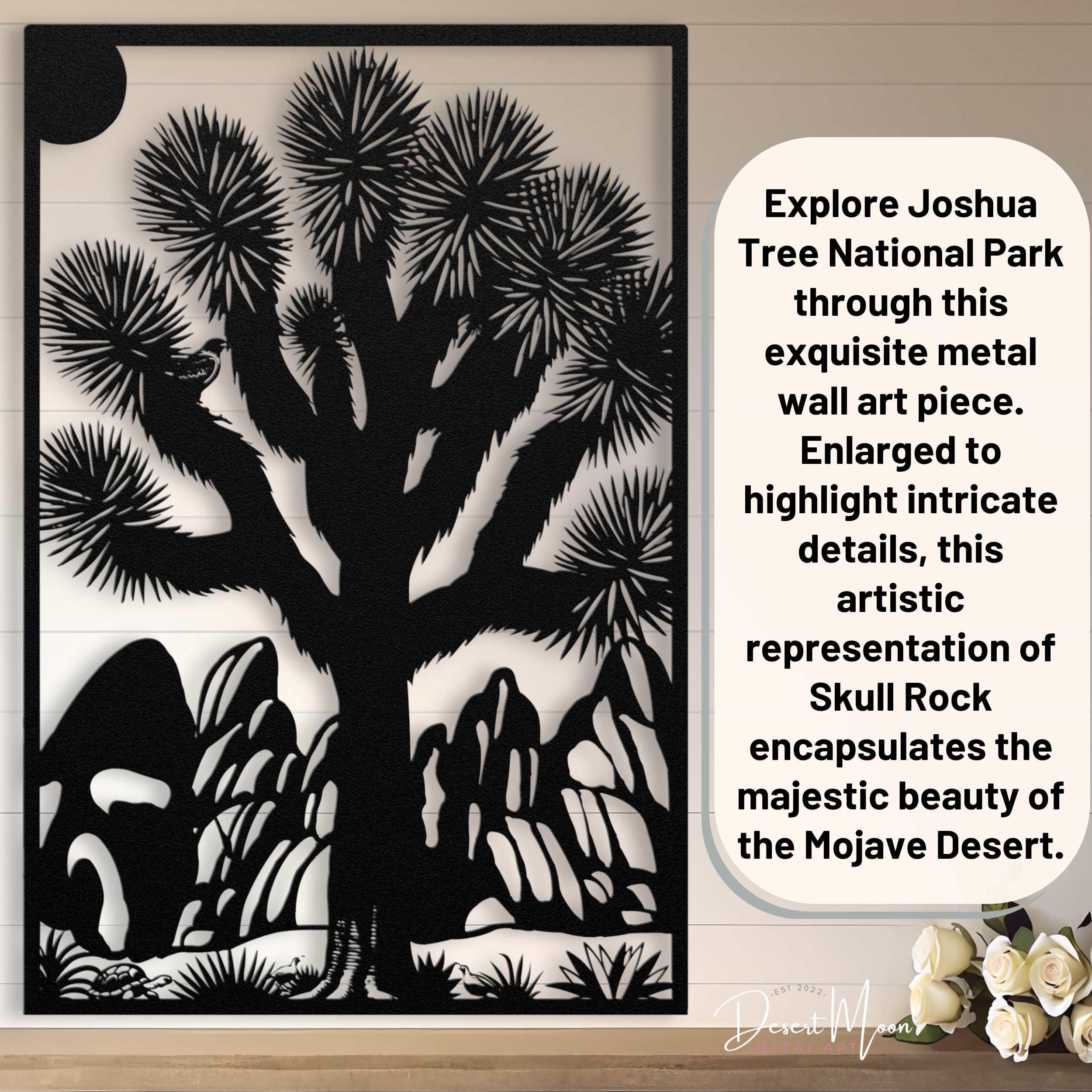Desert Landscape Metal Wall Art | Joshua Tree National Park ...