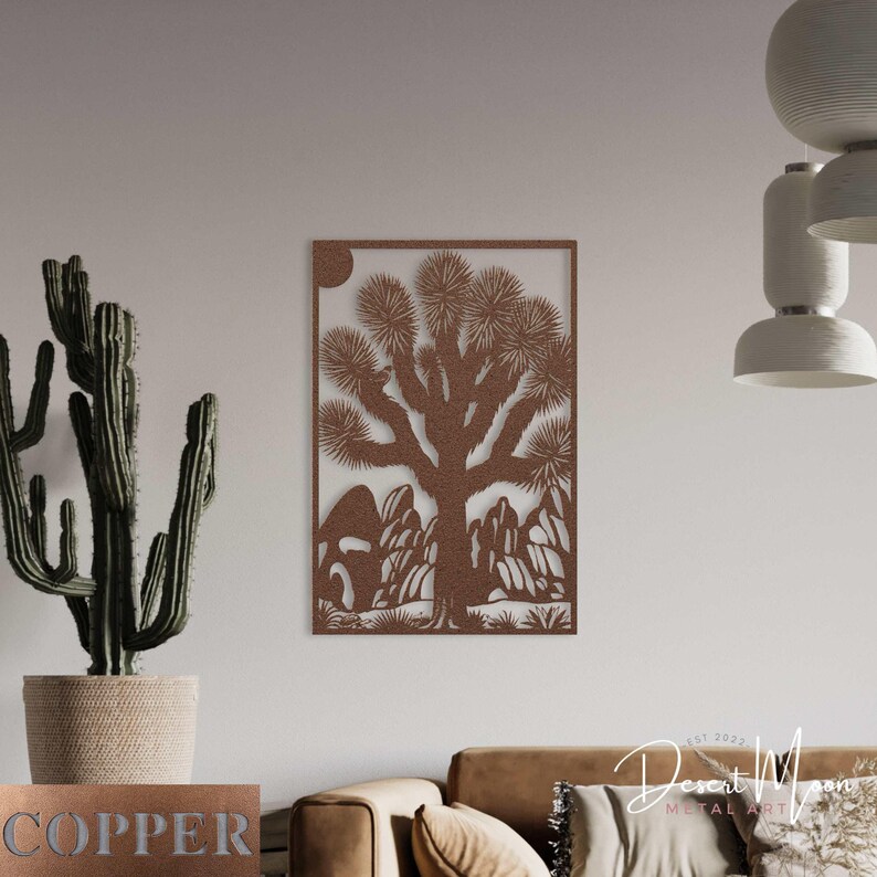 Desert Landscape Metal Wall Art | Joshua Tree National Park ...