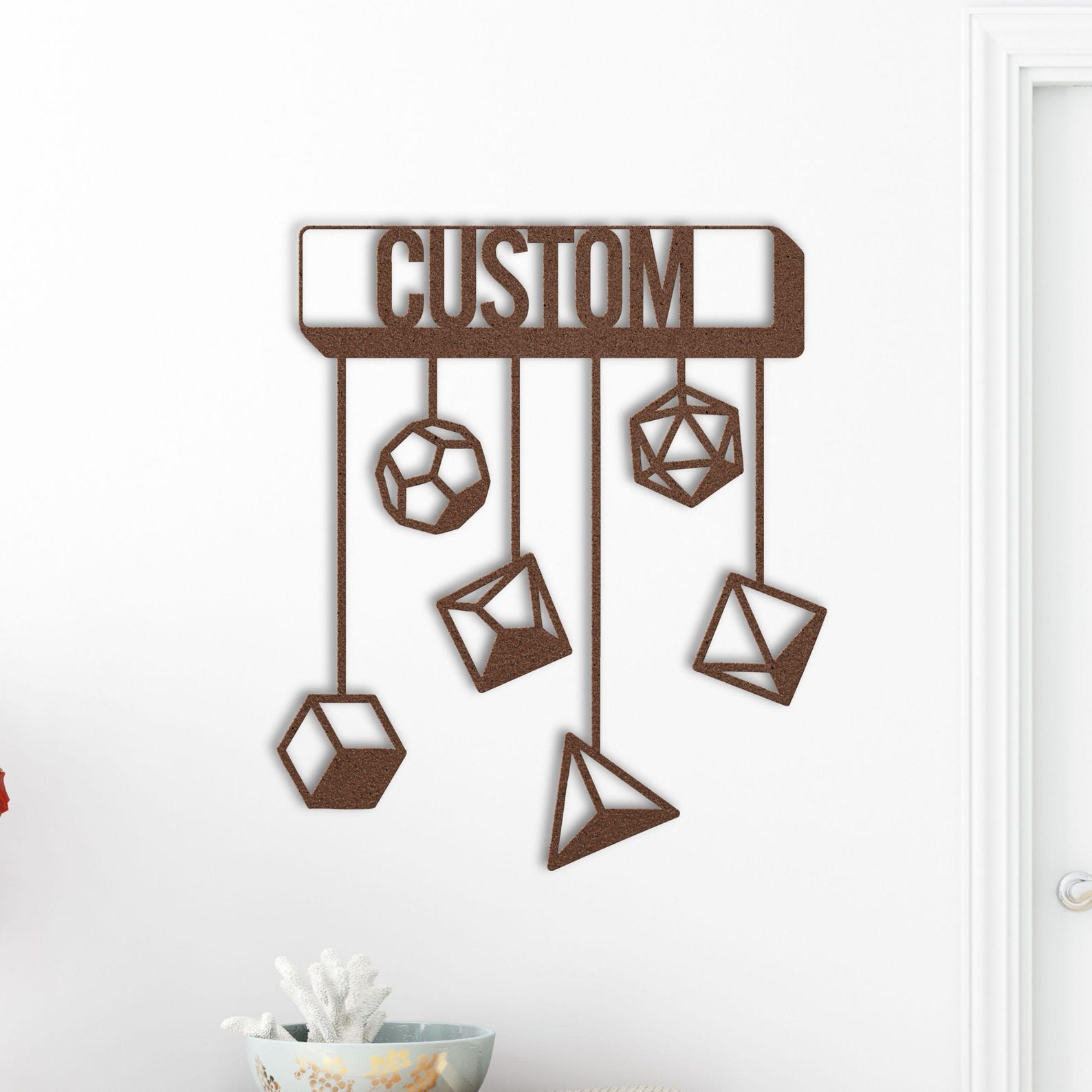 Personalized Metal Dice Name Sign: Gamer Room Wall Art - Etsy