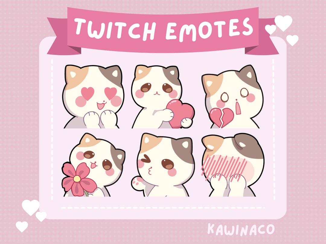 Cats in Luv Emote Bundle | Valentine's Day Themed Emotes for Twitch ...