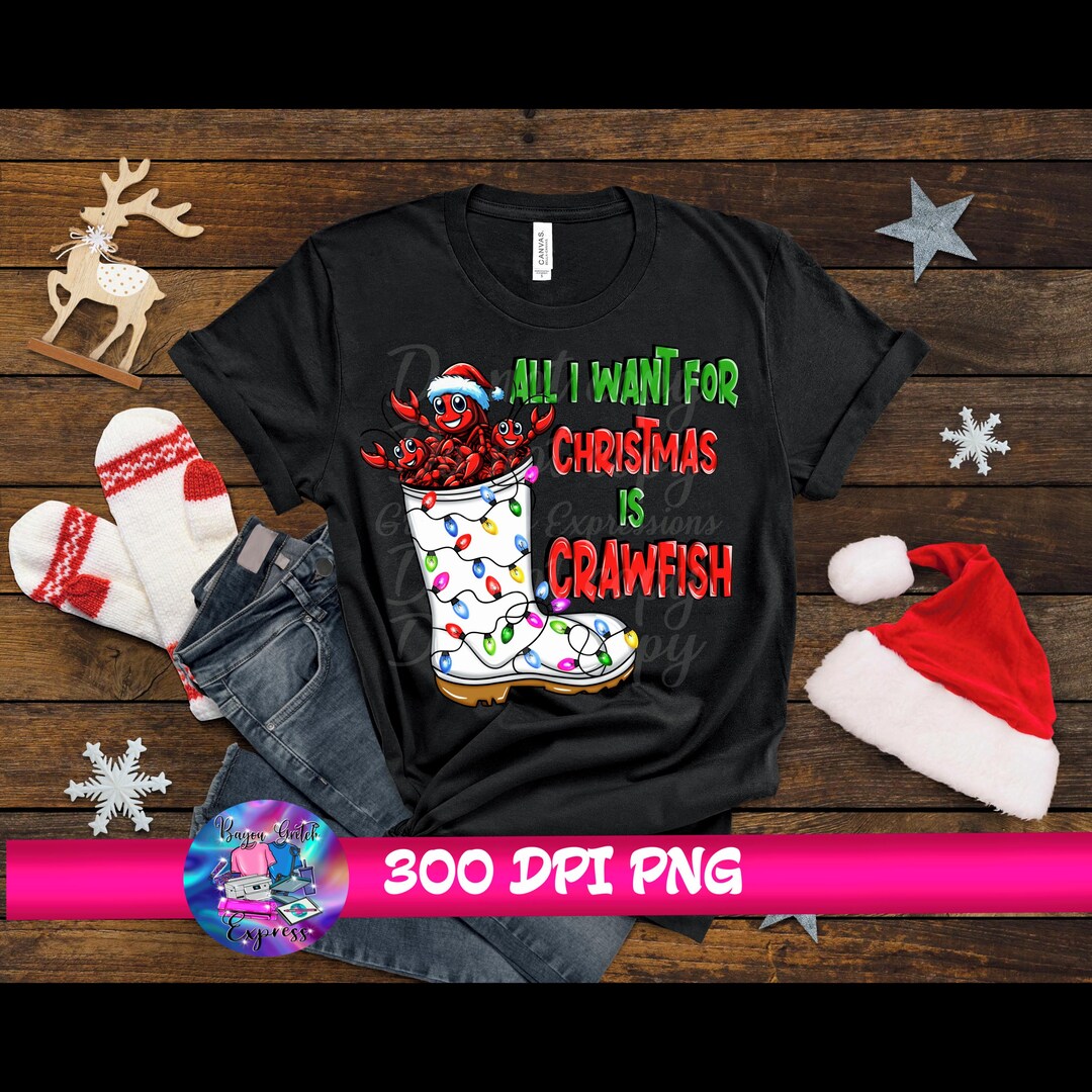 Cajun Crawfish Christmas PNG | Louisiana Holiday Design (digital ...