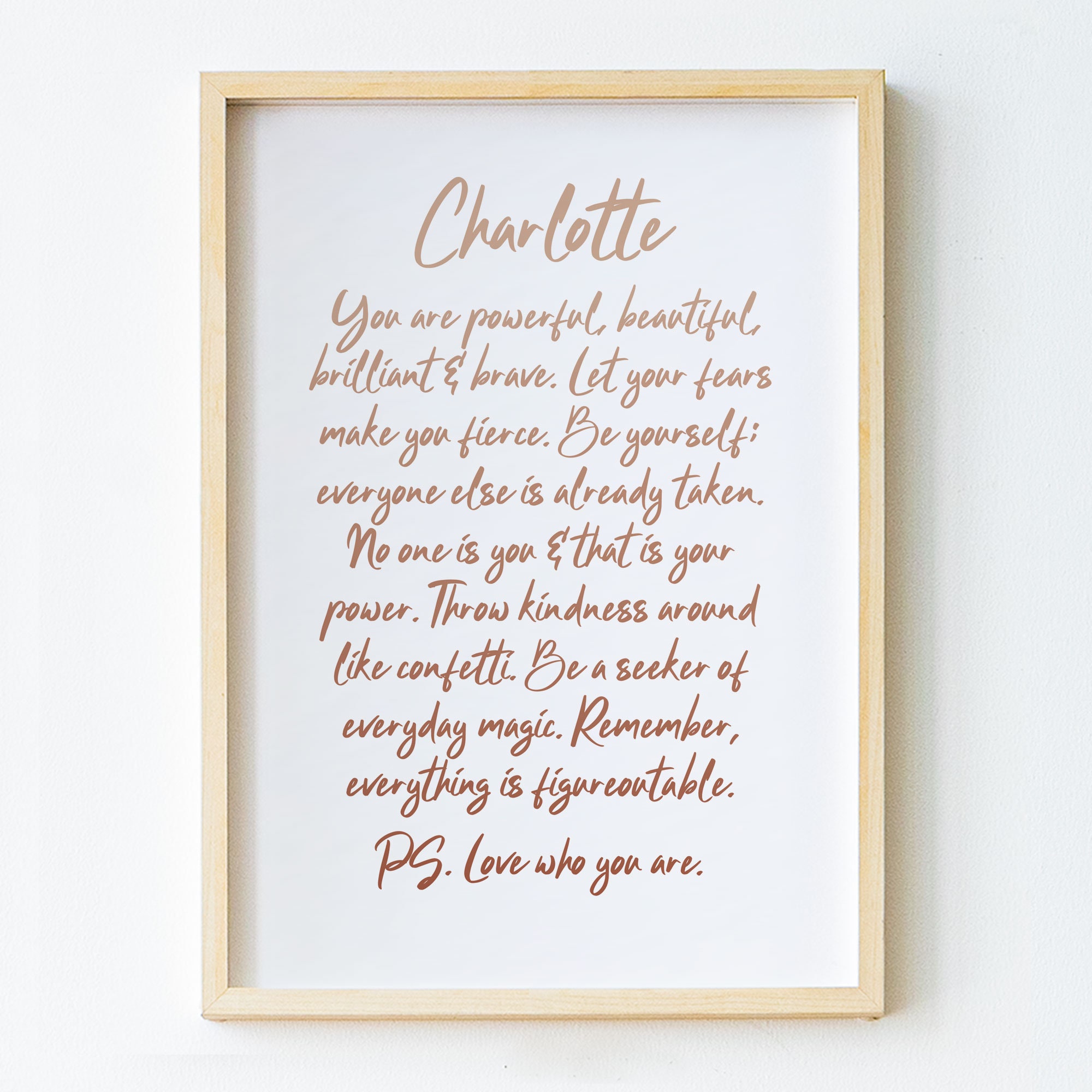 Printable Personalised Poster With Name for Teen Girl Custom - Etsy