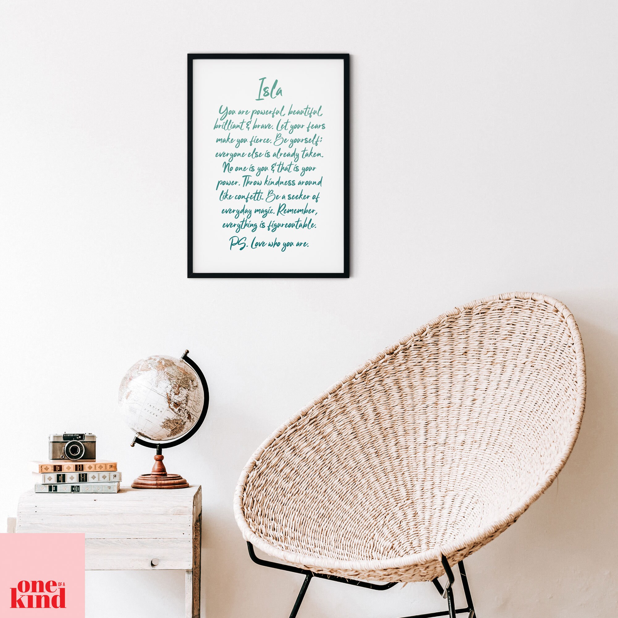 Printable Personalised Poster With Name for Teen Girl Custom - Etsy