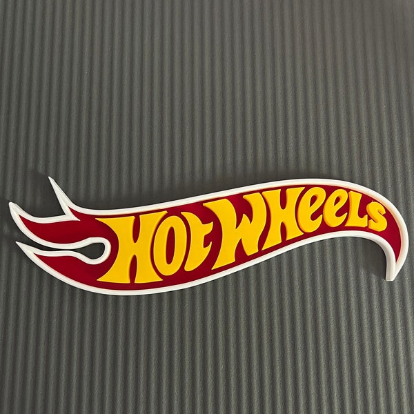 Custom Hot Wheels Logo Name Sign - Etsy