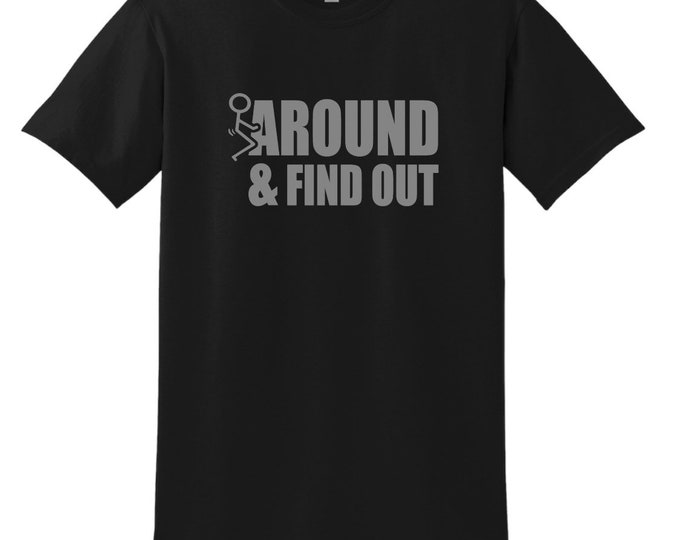Fuck Around and Find Out • Funny Meme Shirt • Retro Raccoon Graph T ...