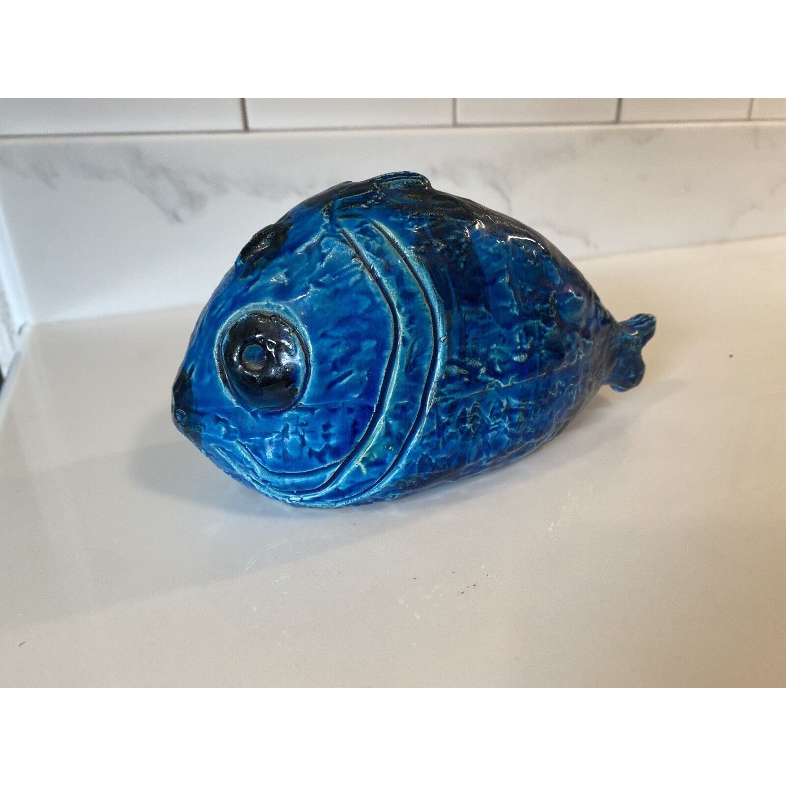 RARE, Bitossi, Pottery, Fish, Flavia, Montelupo, Rimini, Blue, Italy ...