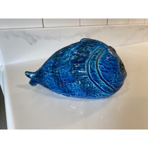 RARE, Bitossi, Pottery, Fish, Flavia, Montelupo, Rimini, Blue, Italy ...