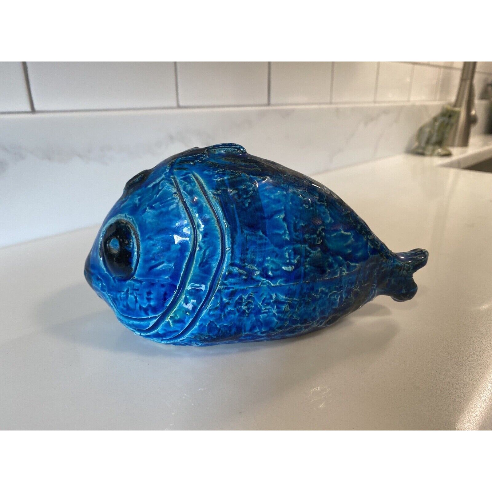RARE, Bitossi, Pottery, Fish, Flavia, Montelupo, Rimini, Blue, Italy ...