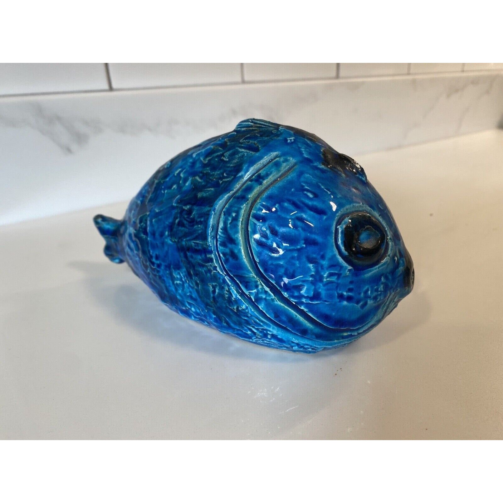 RARE, Bitossi, Pottery, Fish, Flavia, Montelupo, Rimini, Blue, Italy ...