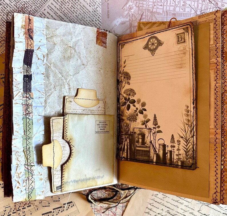 Custom Collage Journal, Junk Journal, Handmade Journal, Mixed Paper ...