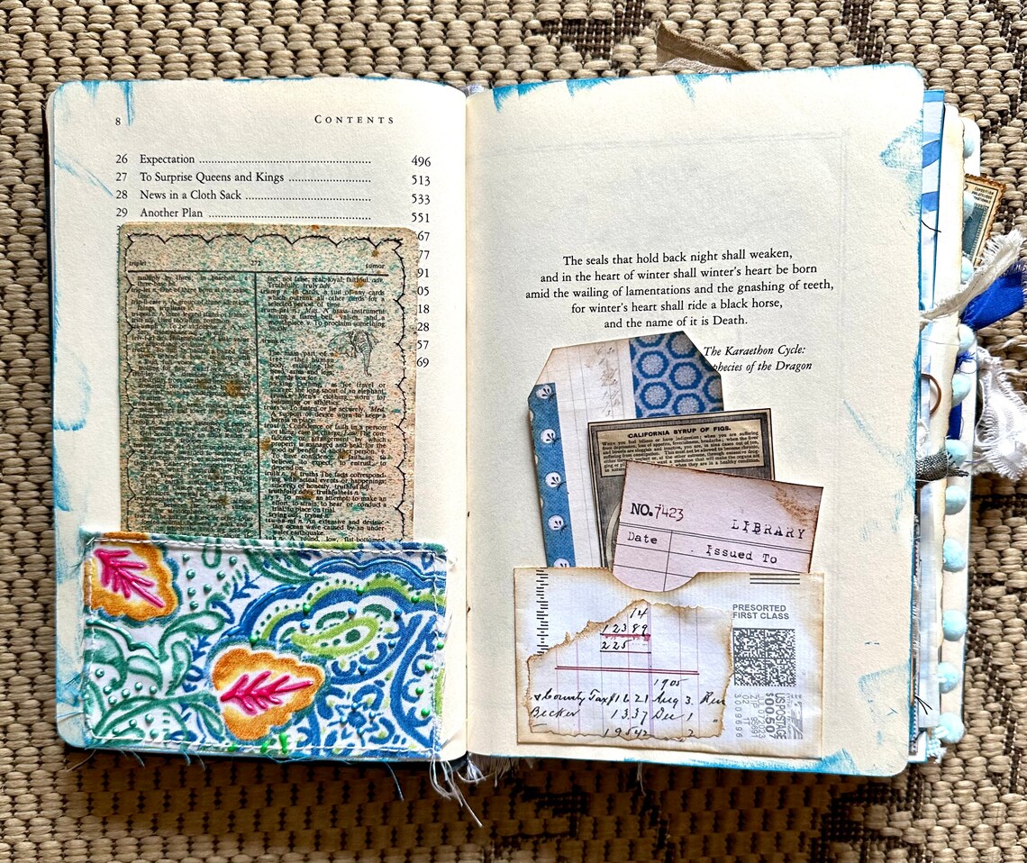 Vintage Book Journal With Writing Board - Etsy